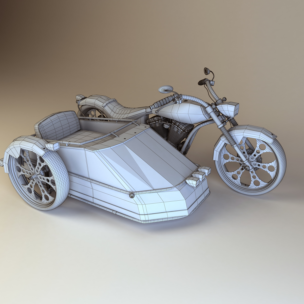custom choppers 3d model