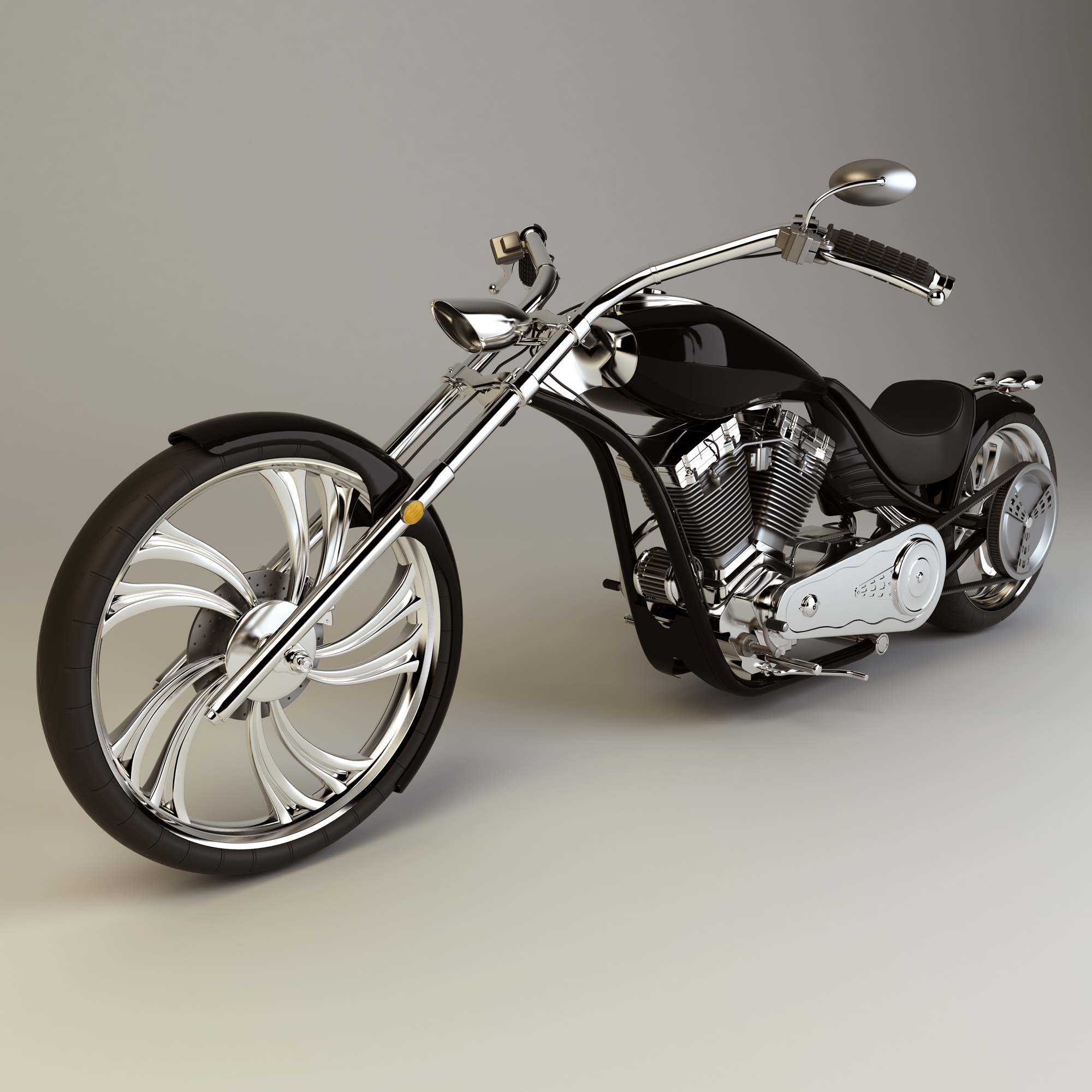 custom choppers 3d model