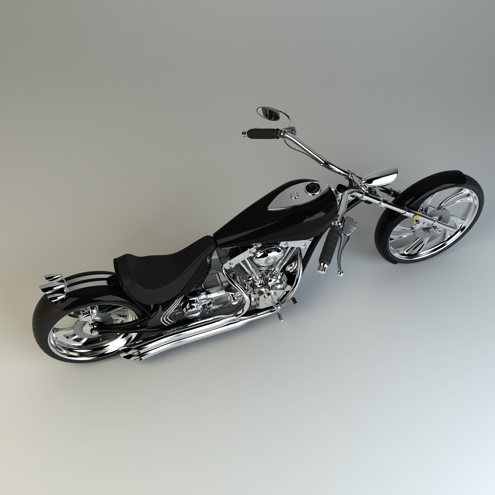 custom choppers 3d model