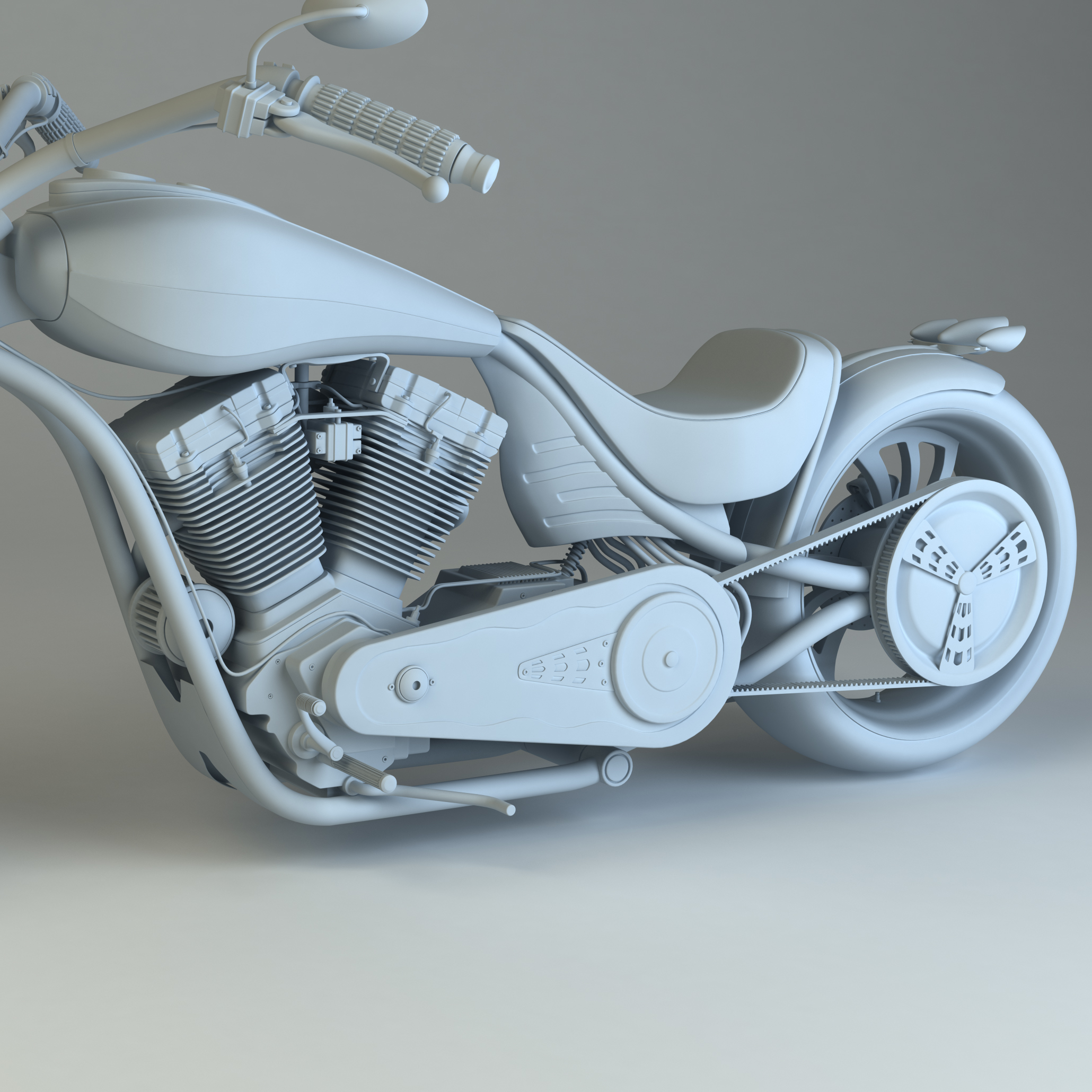 custom choppers 3d model