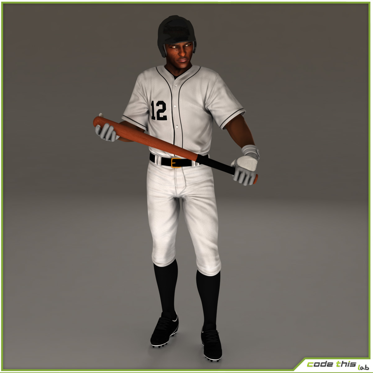 3d characters baseball player cg model