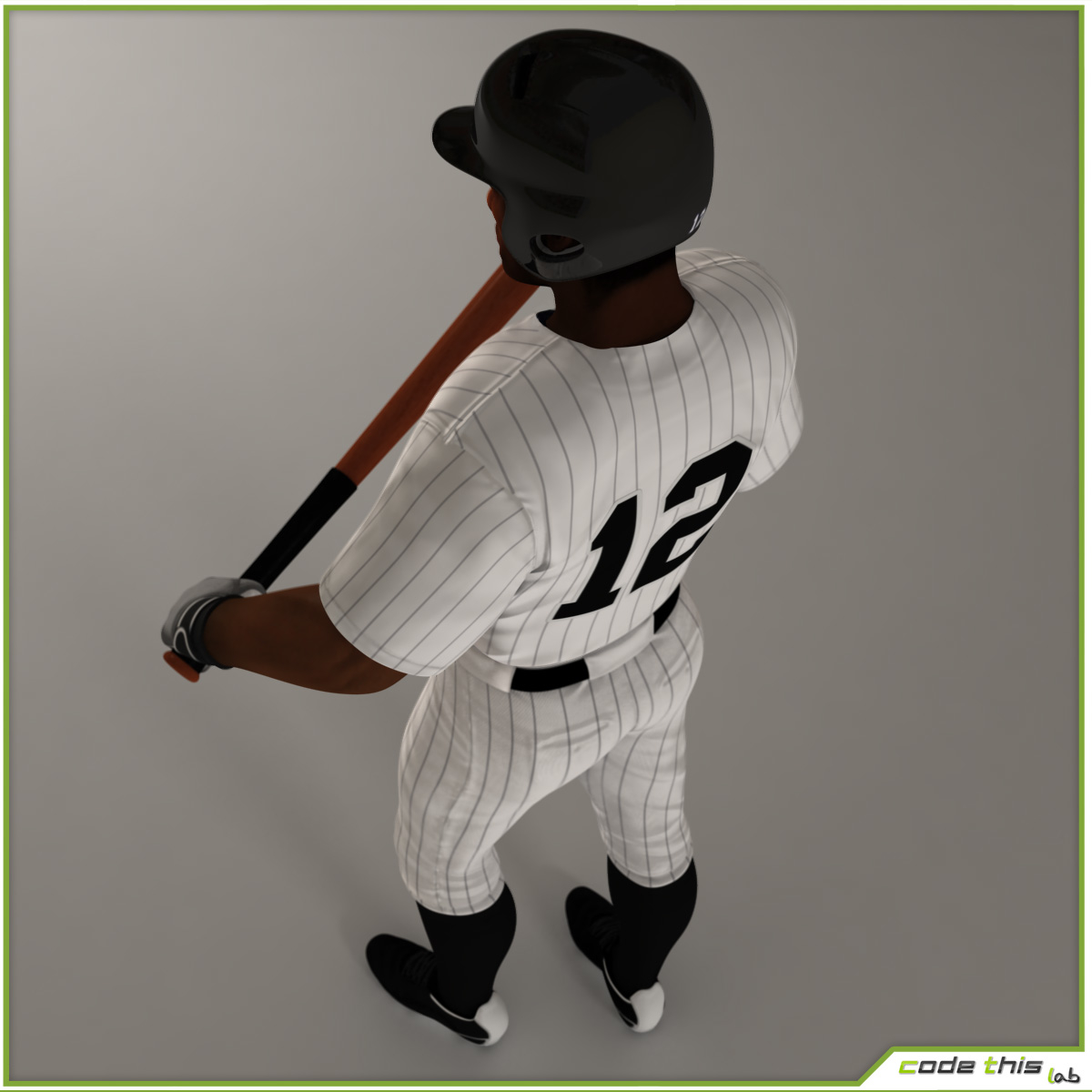 3d characters baseball player cg model