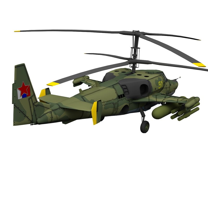 3d max ka-51 helicopter