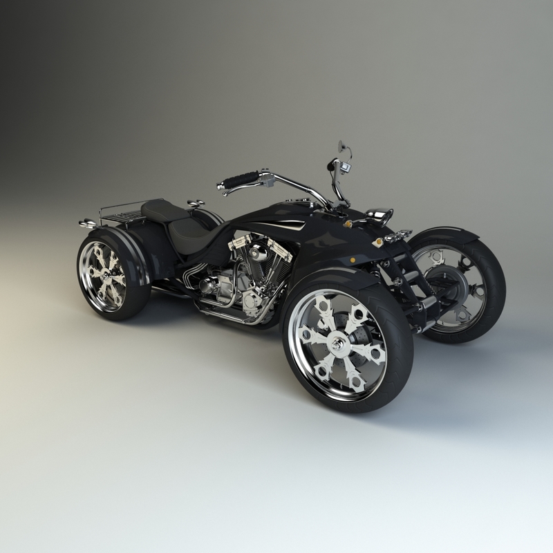 custom choppers 3d model