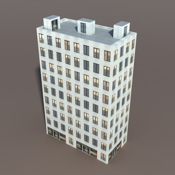 residential building 3d 3ds