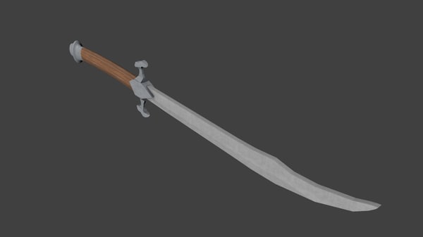 3d medieval scimitar