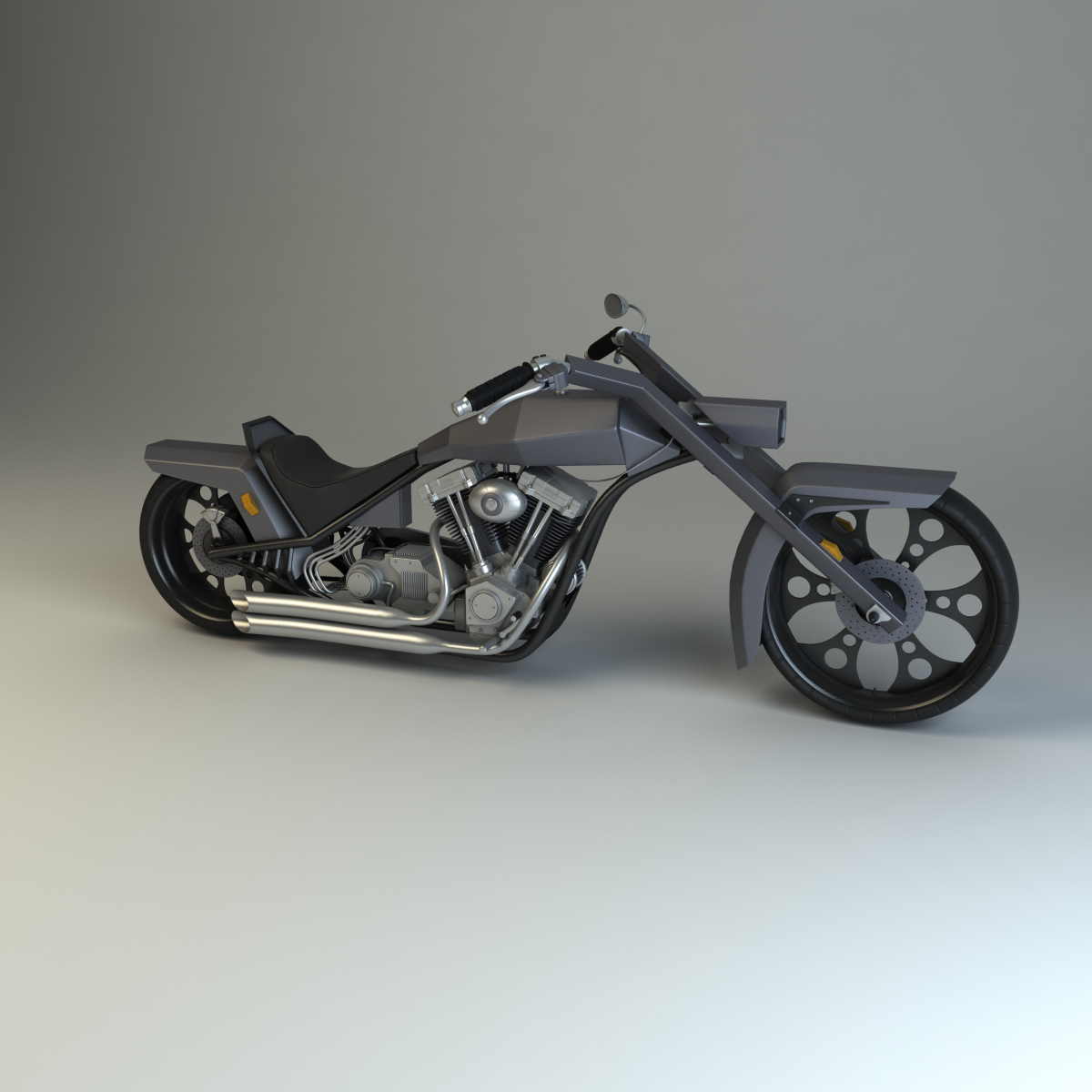 custom choppers 3d model