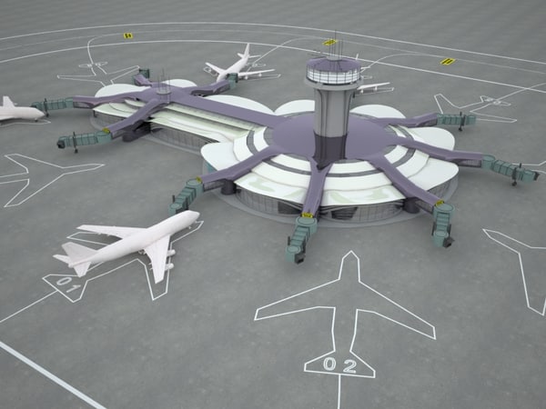 airport runway 3d model
