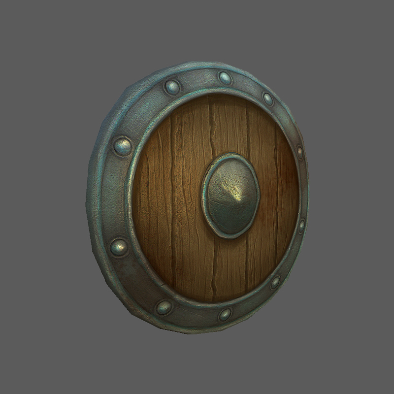 3d 3ds shield stylized