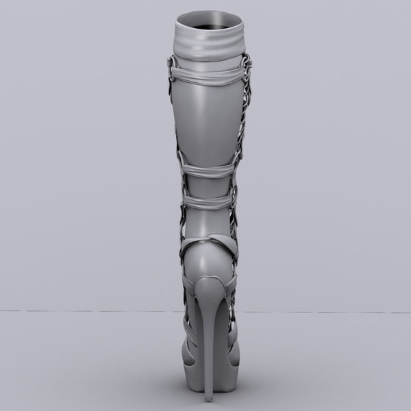 heel boot 3d model