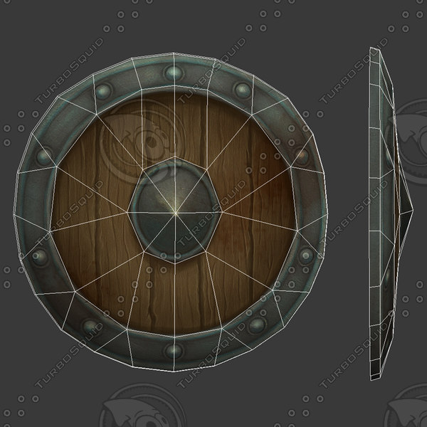 3d 3ds shield stylized