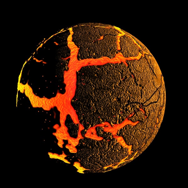 cracked earth planet 3d max