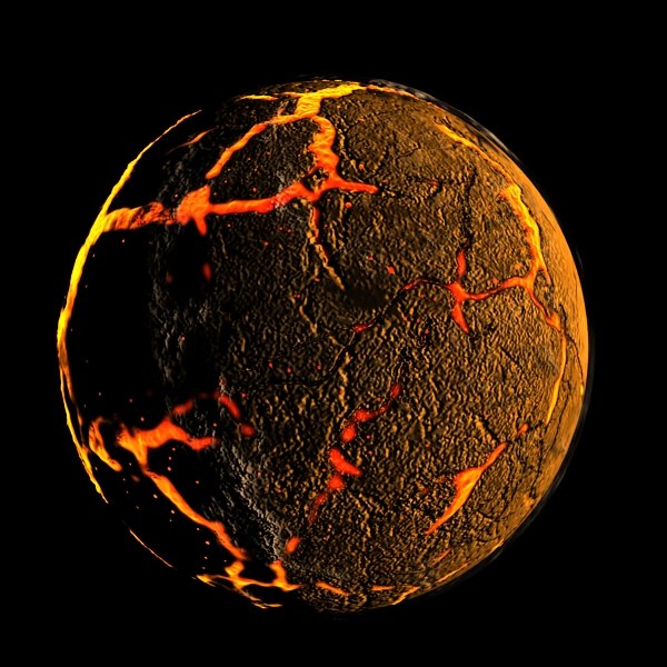 cracked earth planet 3d max
