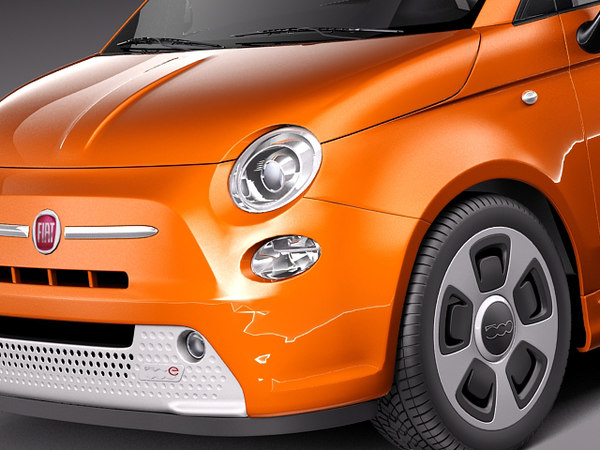 3d model fiat 500 e 500e