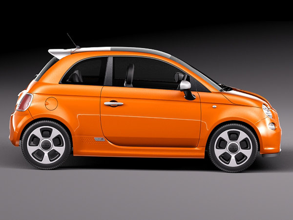 3d model fiat 500 e 500e