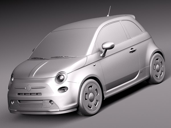 3d model fiat 500 e 500e