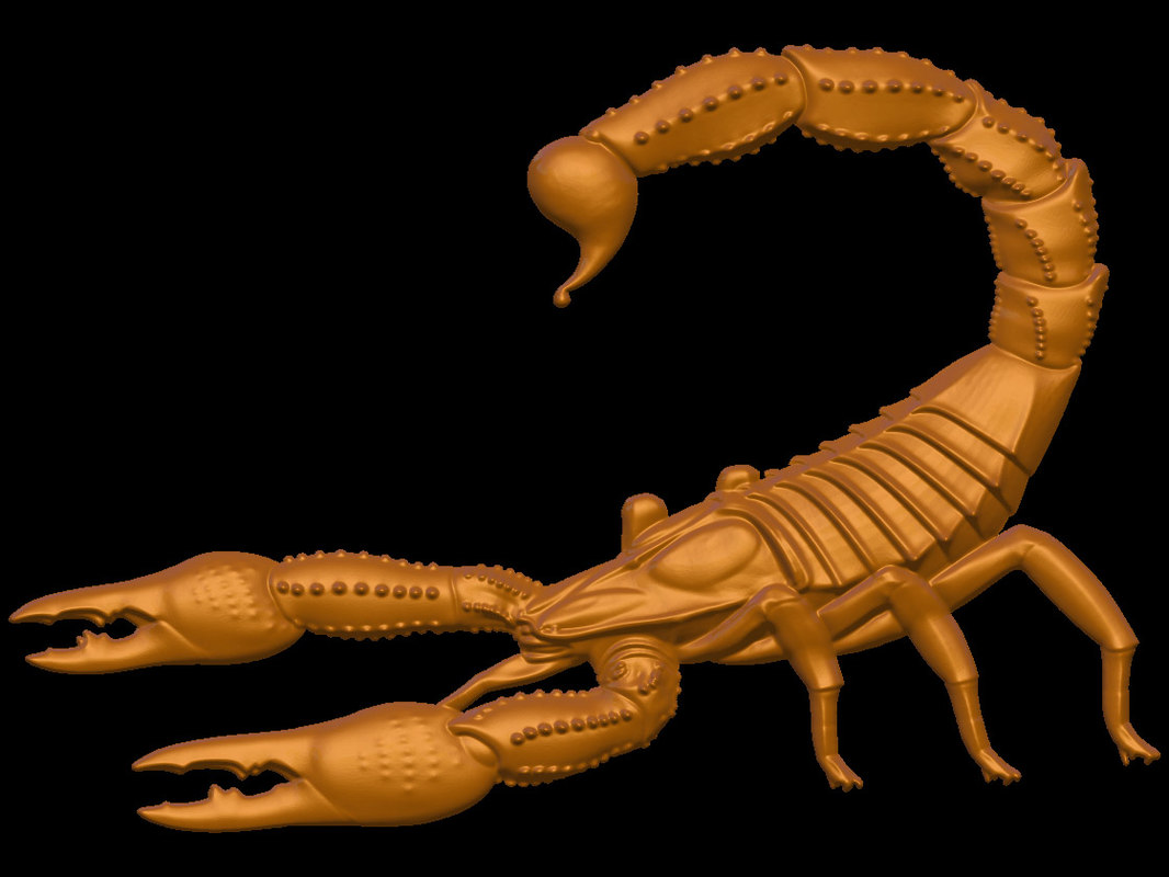 maya scorpio bas-relief