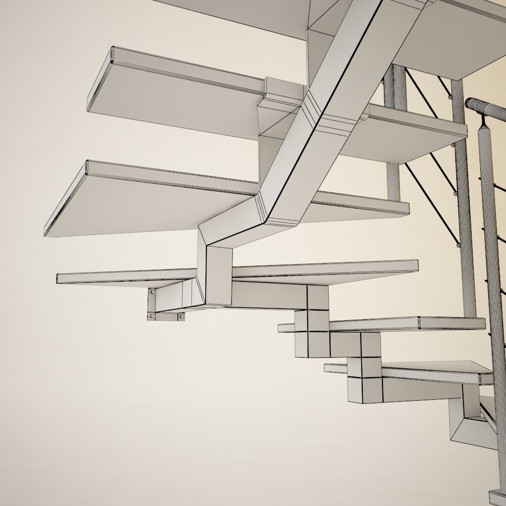 3d model stair architectural