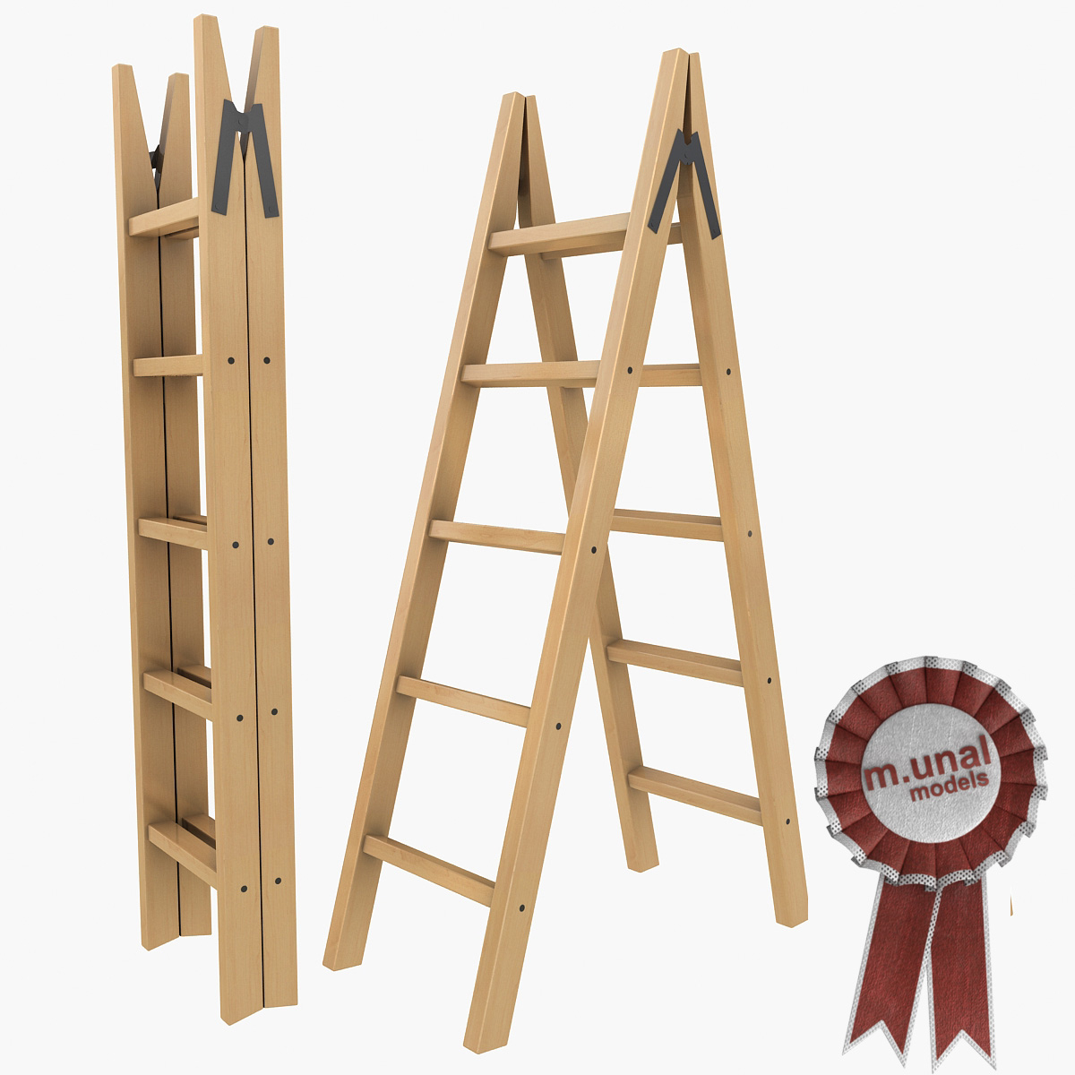 max wooden folding ladder