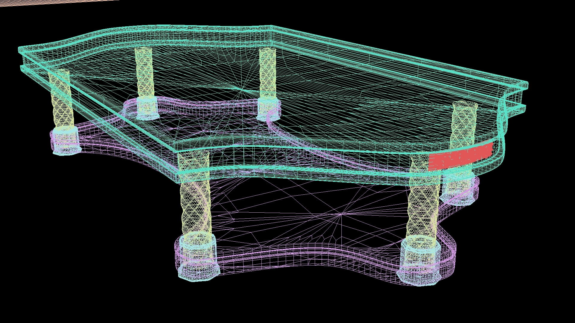 3d classic wooden table model