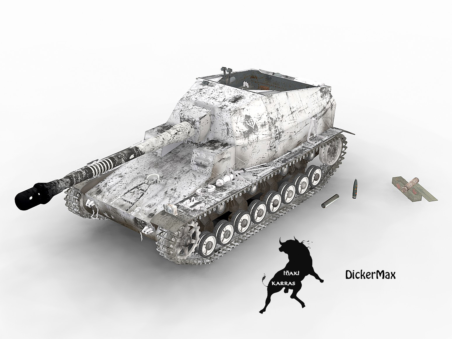 tank dicker winter scheme 3d max