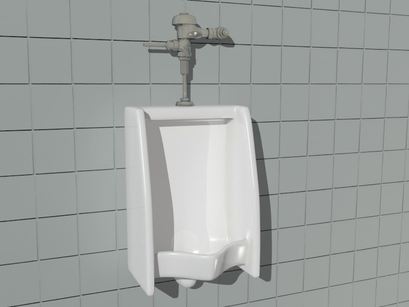 urinal bathroom 3d model
