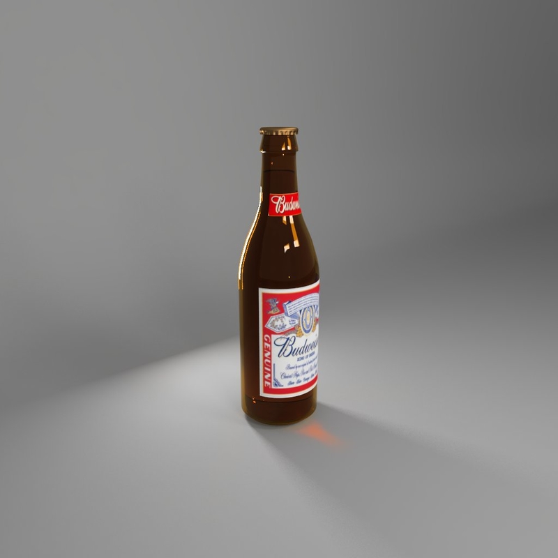 beer budweiser 3d obj