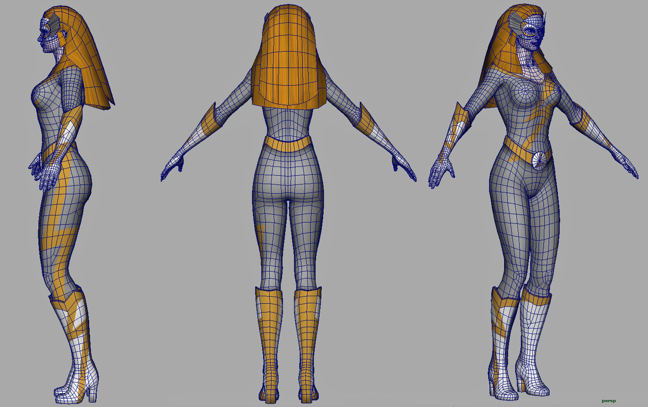 free obj model lucky superhero format