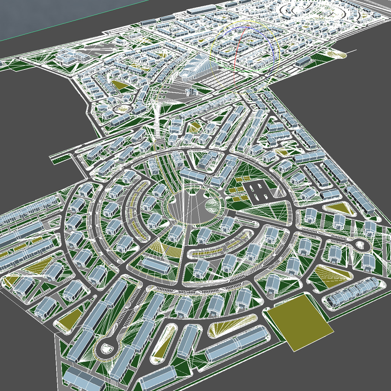 3d residential area model