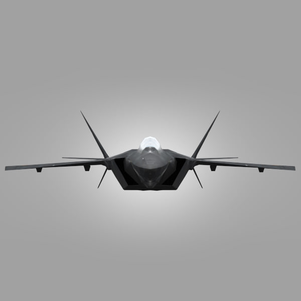 3d prototype jet fighter model