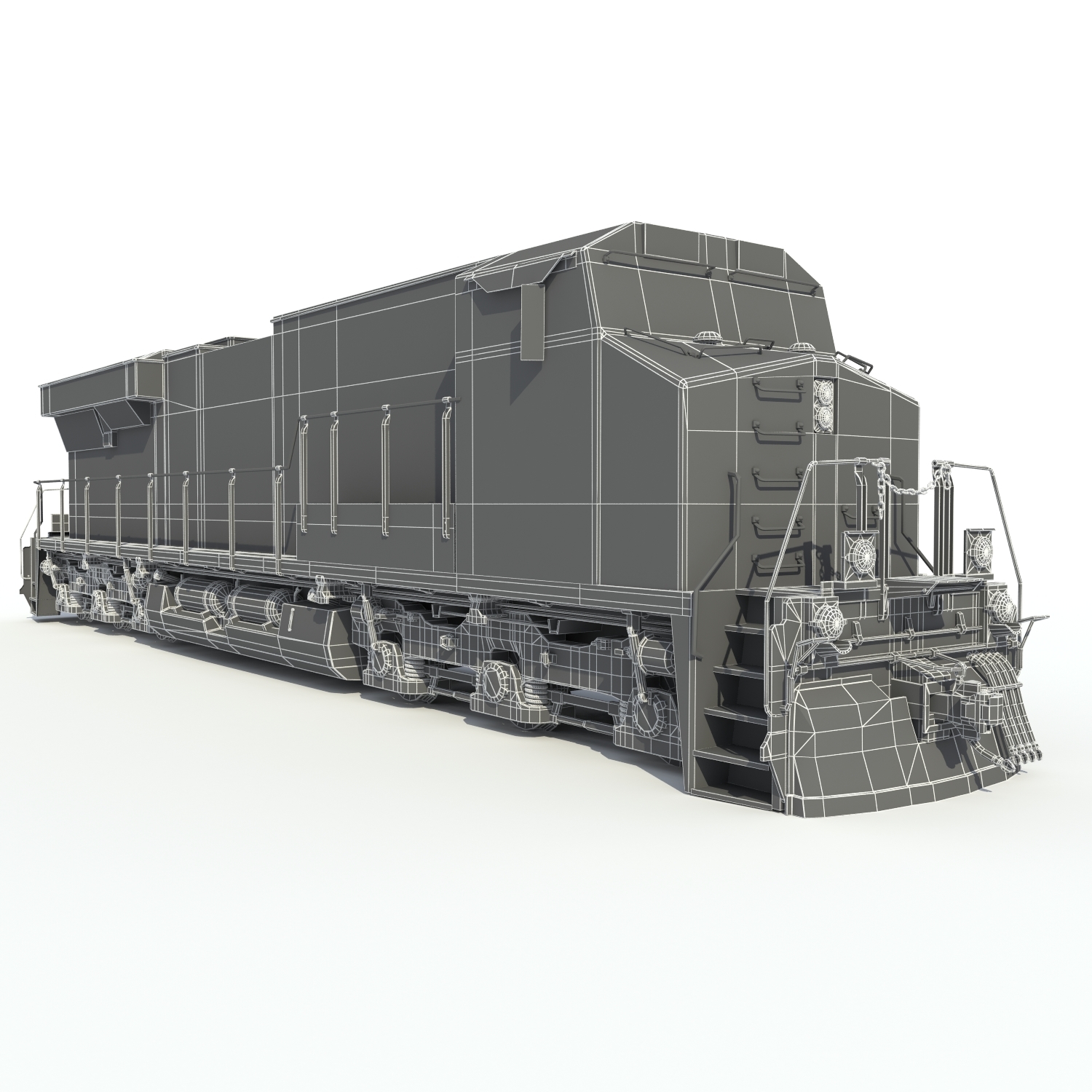 cargo train cars 3d model