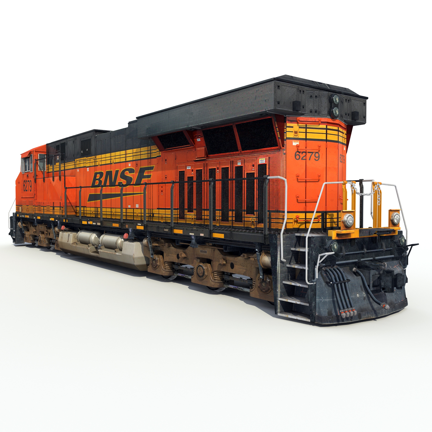 cargo train cars 3d model