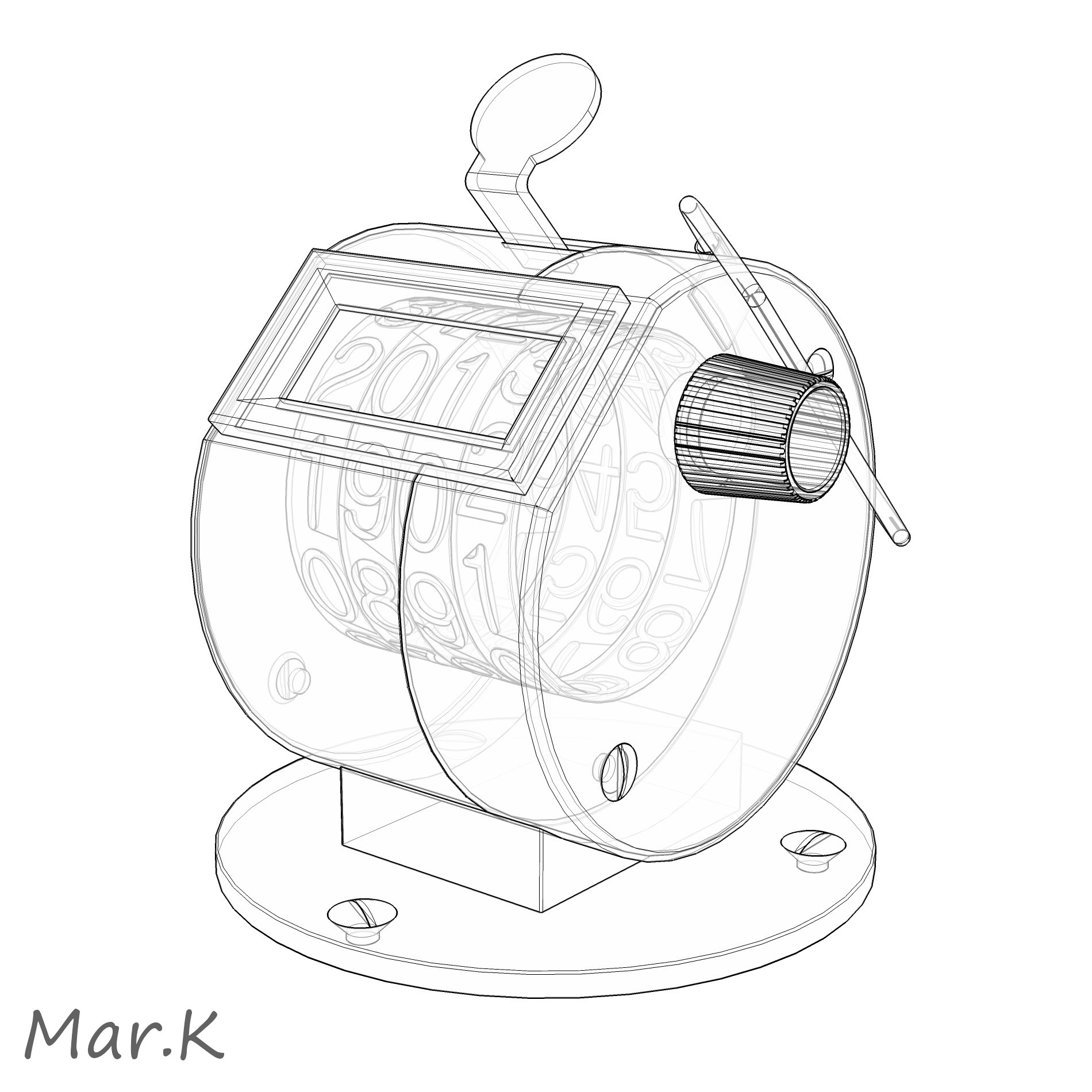 3dm mechanical counter