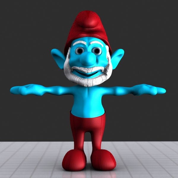 3d papa smurf model