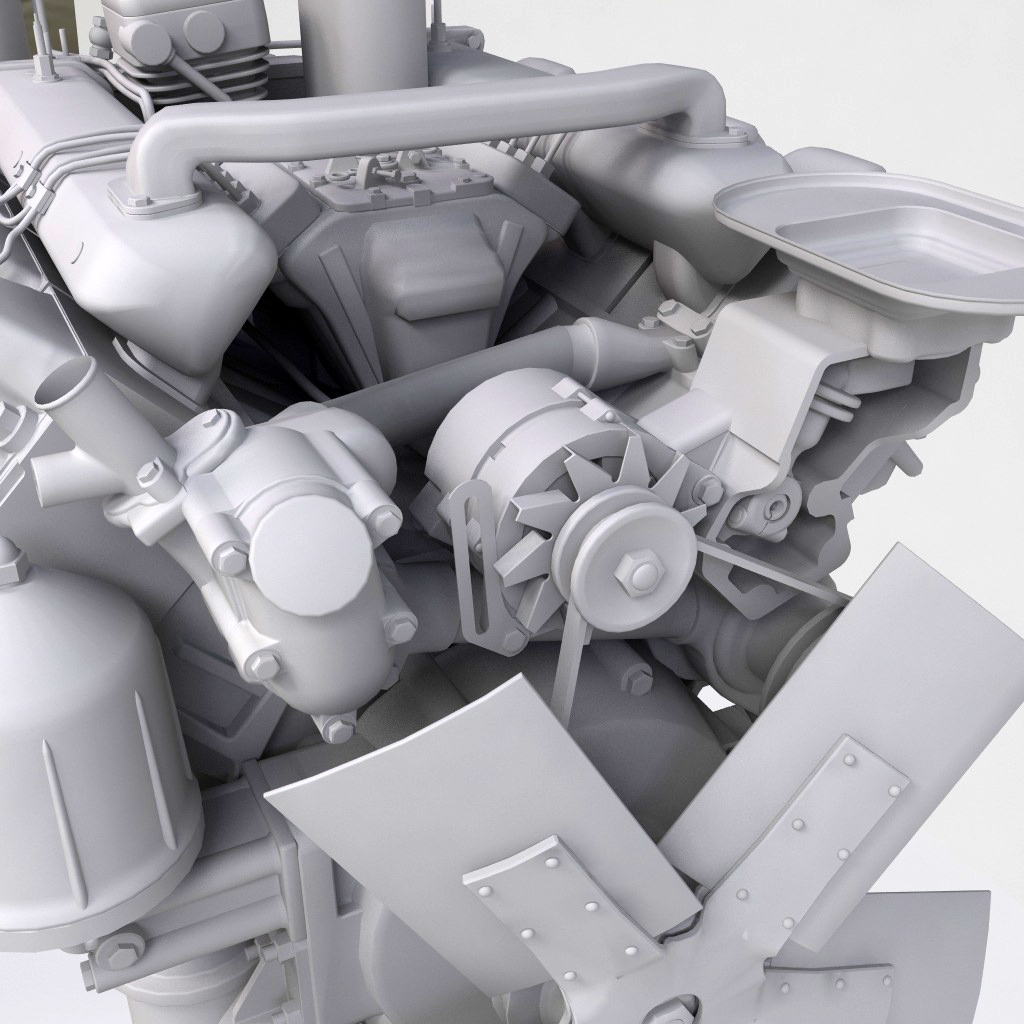 3d kamaz engine