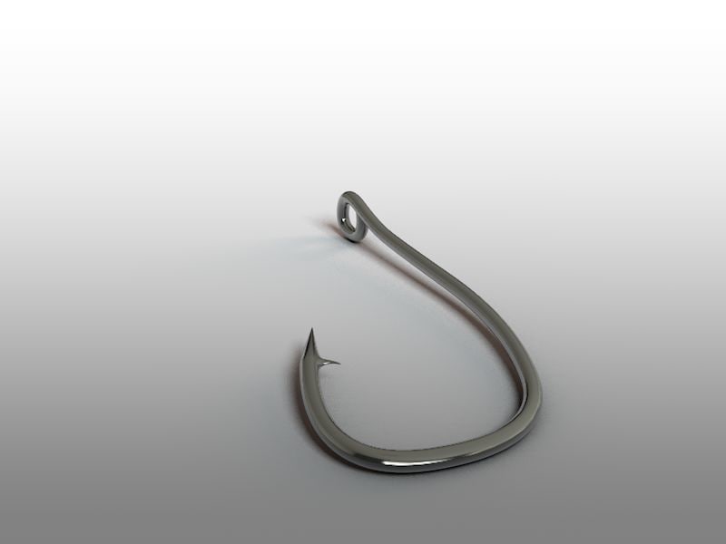 fishing hook 3d model