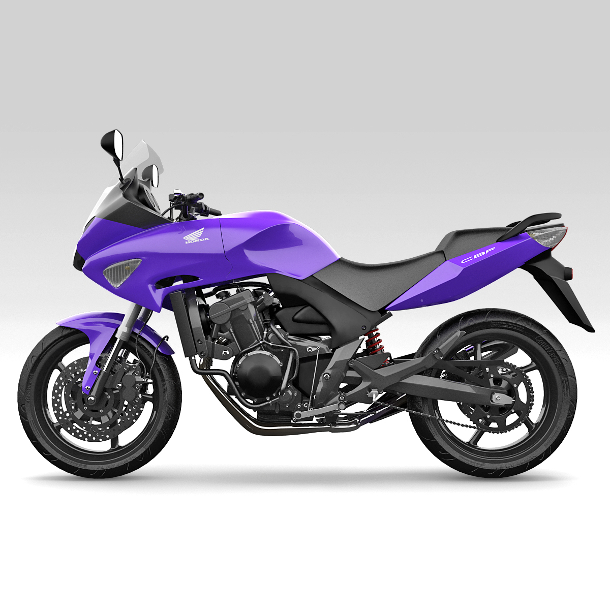 3d obj honda cbf600 s motorcycle