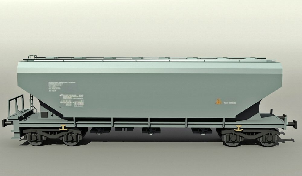 3d hopper railcar model