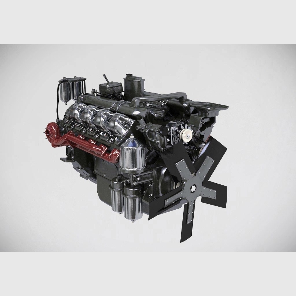 3d kamaz engine