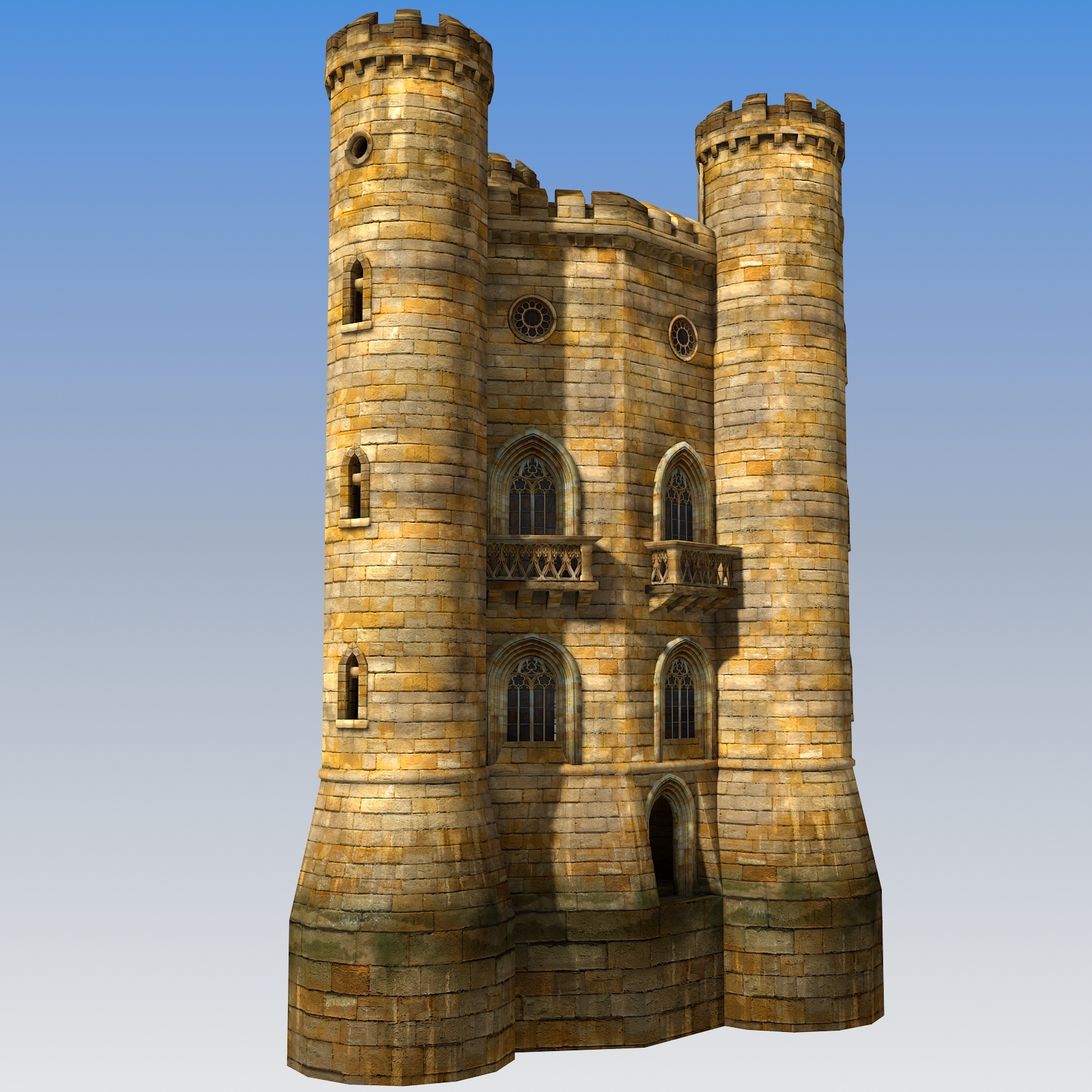 medieval castle yellow tower max