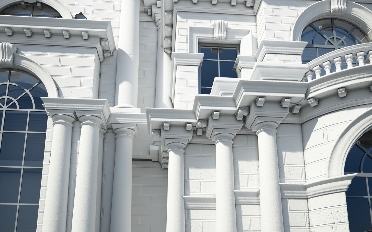 classic villa 3d max