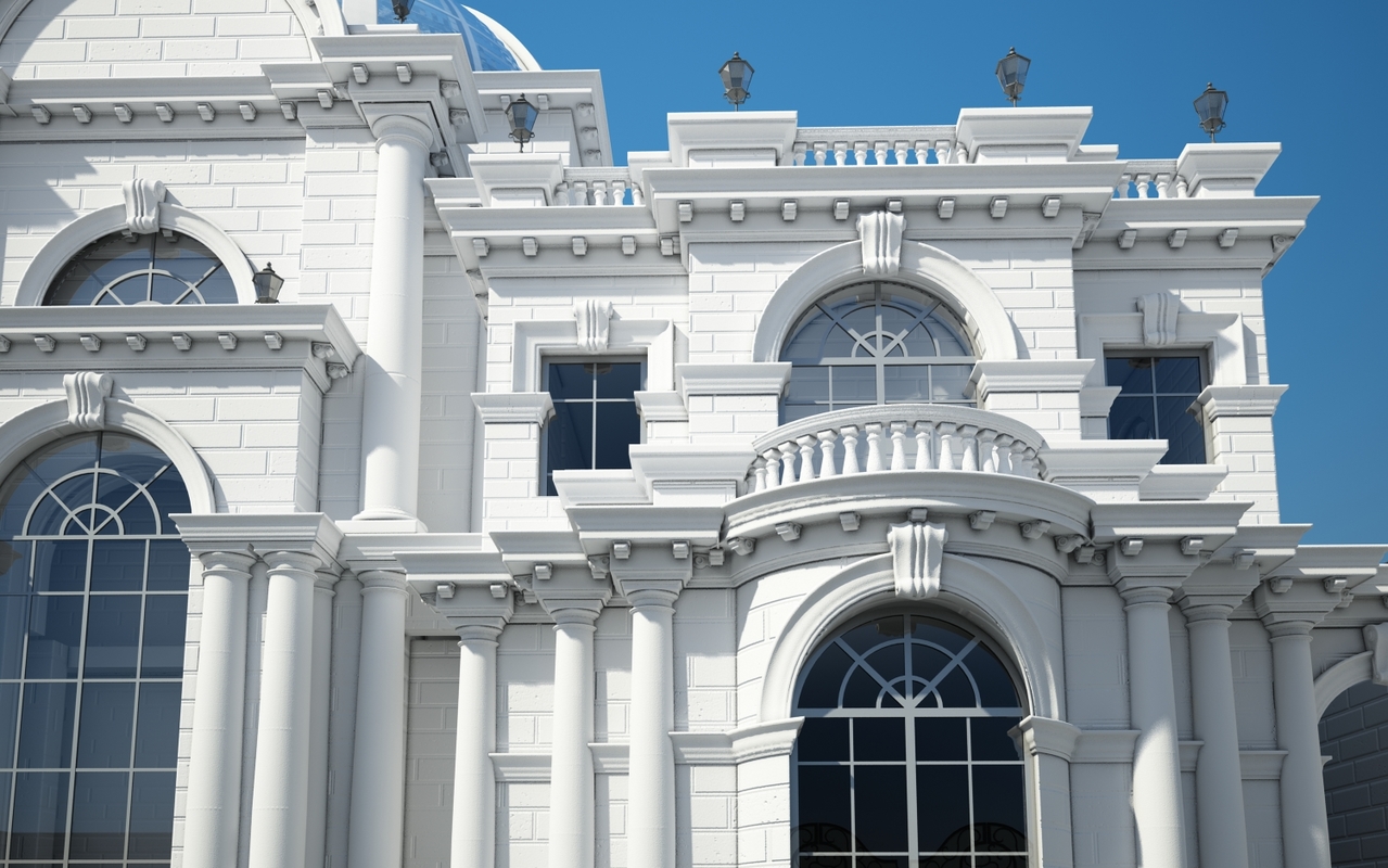 classic villa 3d max