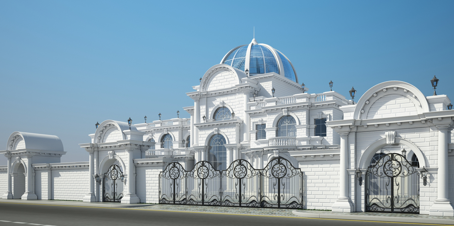 classic villa 3d max