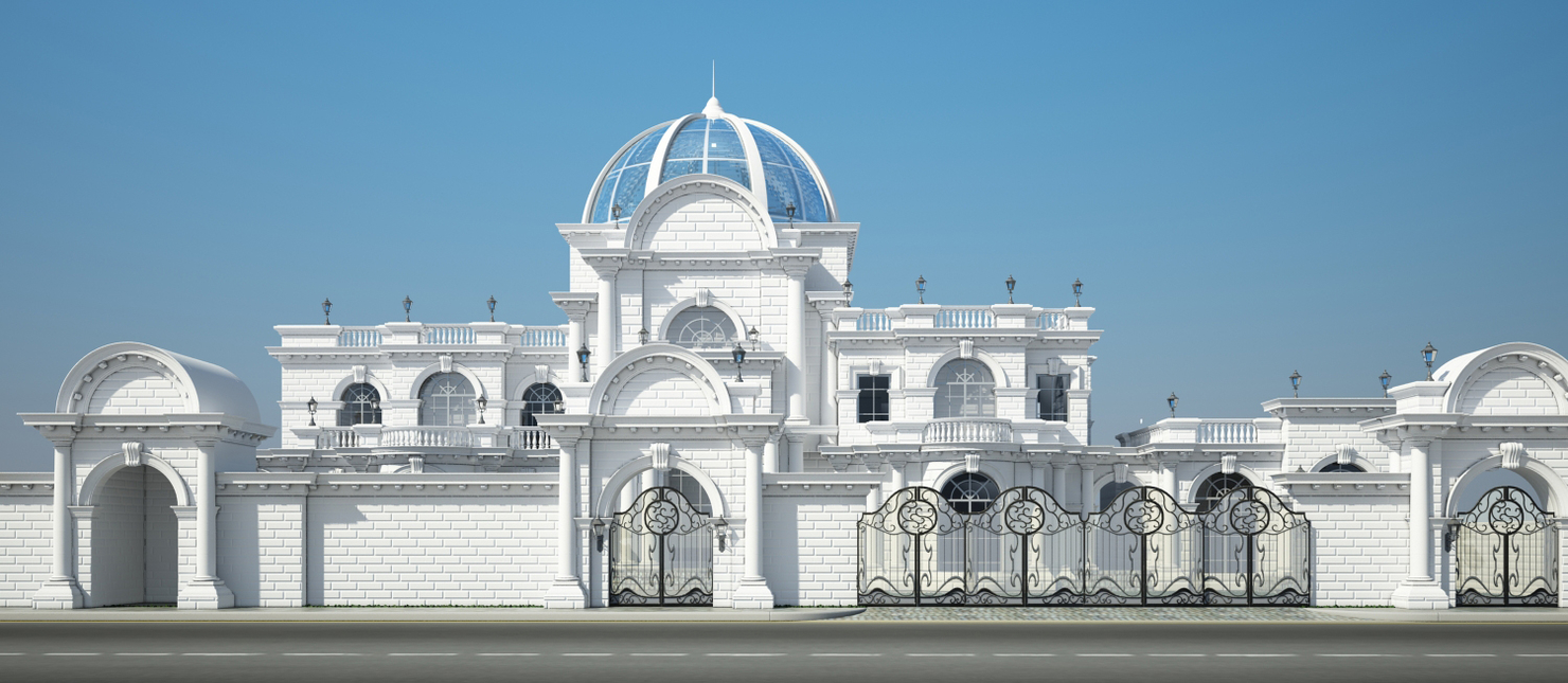 classic villa 3d max