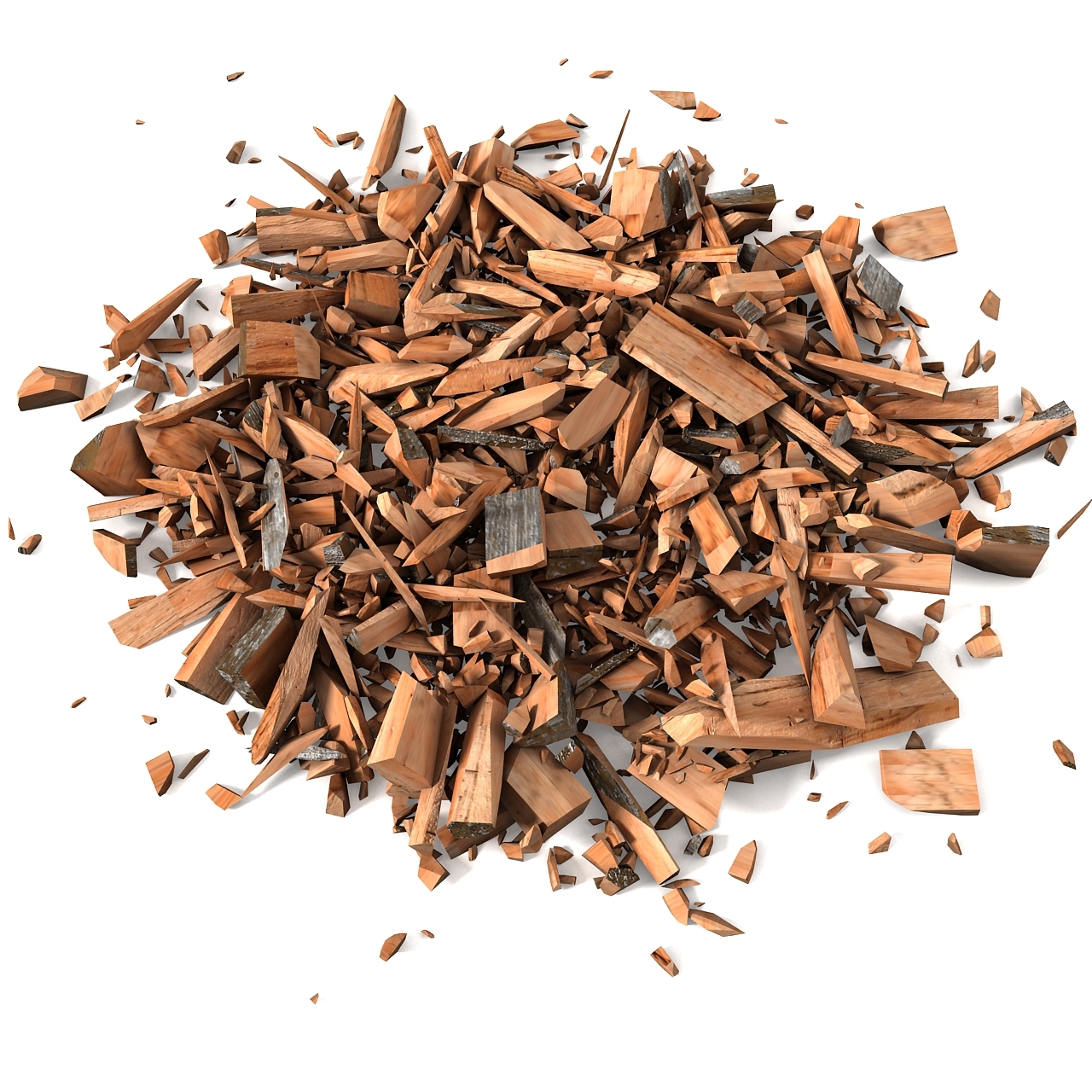 3d model wood pile splinter