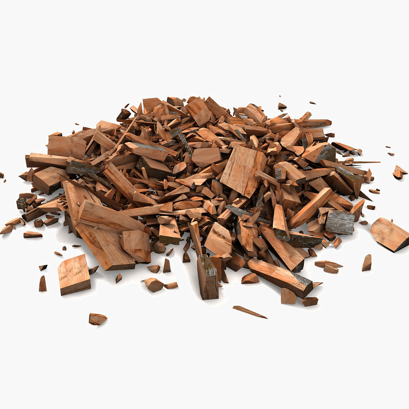 3d model wood pile splinter