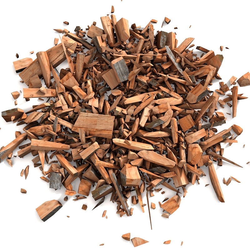 3d model wood pile splinter