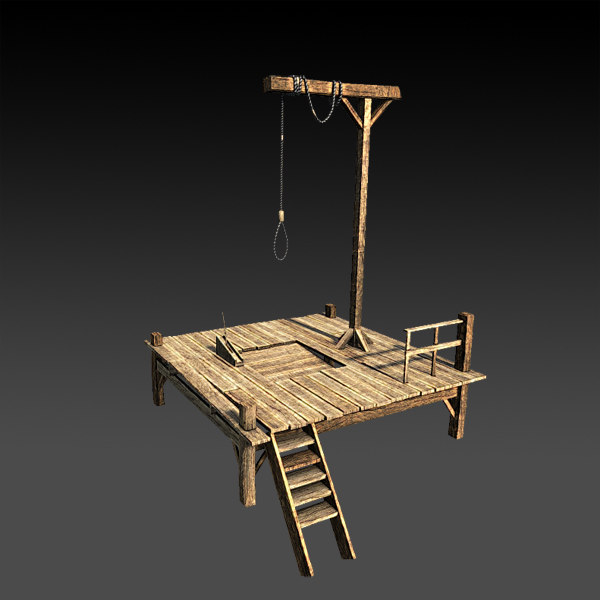 3d model medieval gallows