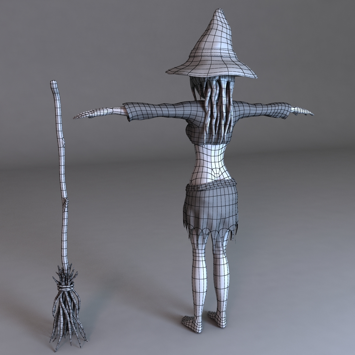 3d witch body dresses model