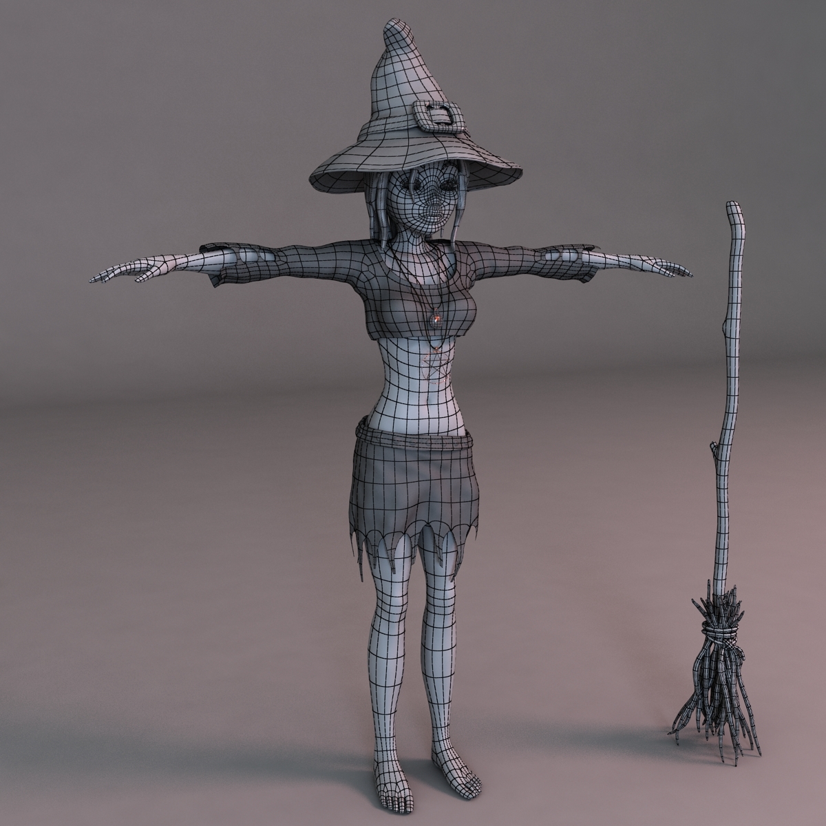 3d witch body dresses model